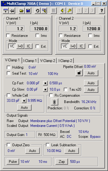 MultiClamp , Axopatch , AxoclampのQ&A